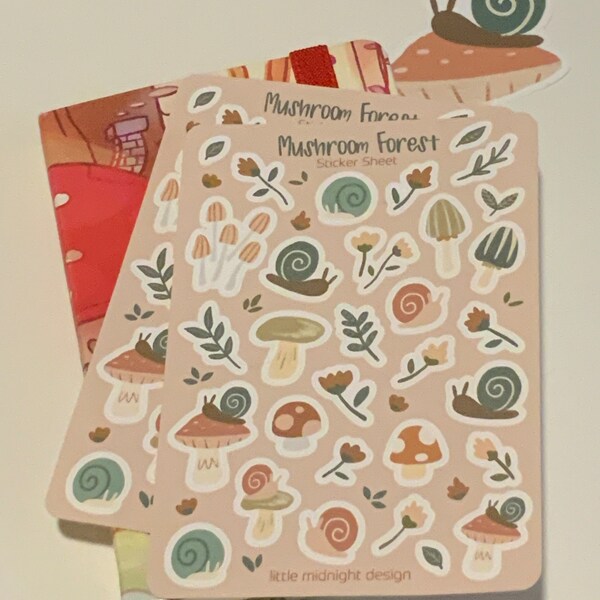 Mushroom Forest Notepad | Memo Pad | Writing Pad | Journal | Planner ...