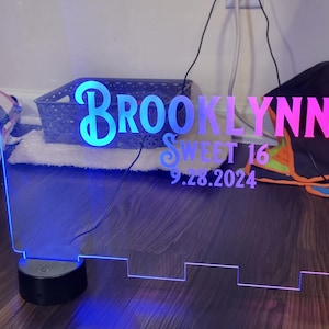 Acrylic Led Sign, Led Acrylic Sign, LED Light, Led Centerpiece, Led ...