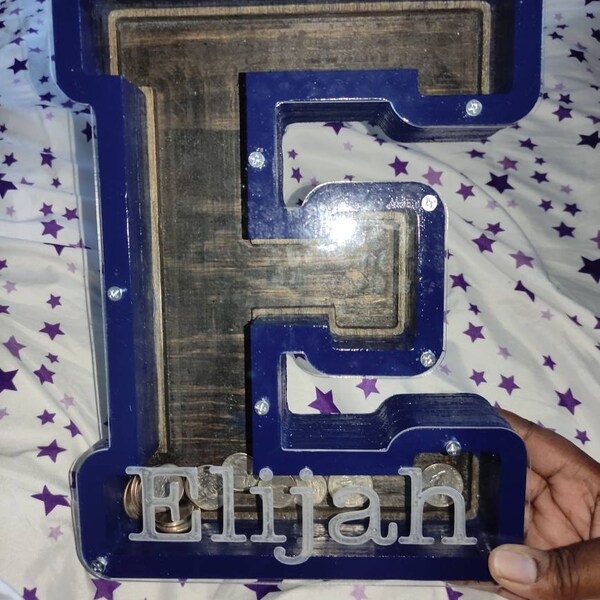 Engraved Coin Bank, Personalized Piggy Bank, Wooden Coin Bank, Kids ...