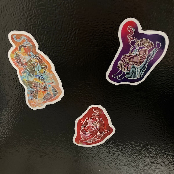 Rear Naked Choke Sticker, Bjj Artsy Decal, Jujitsu Vinyl Bumper Sticker ...