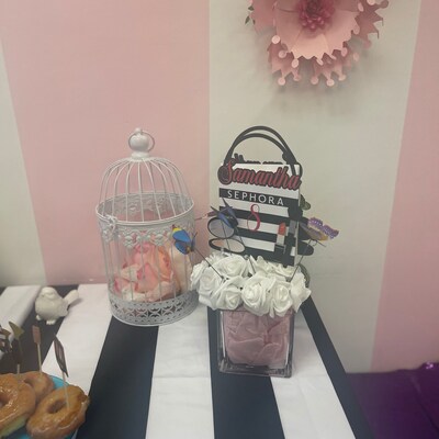 Makeup Bag Cake Topper / Sephora Inspired Bag Cake Topper / Makeup ...