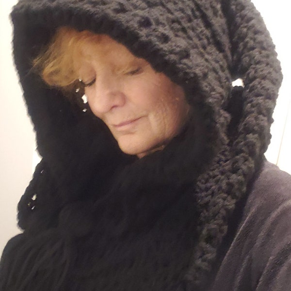 Elwyn Hood Crochet Pattern, Pixiecore Hood, Crochet Hat Pattern ...