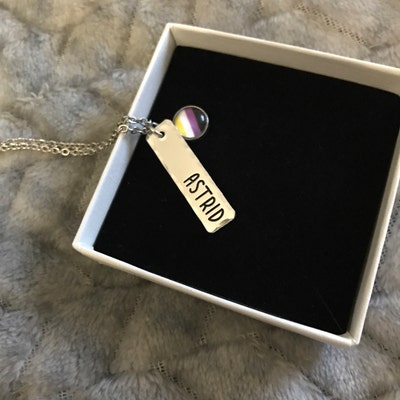 Personalised Non Binary Pride Necklace, Non Binary Gifts, Non Binary ...