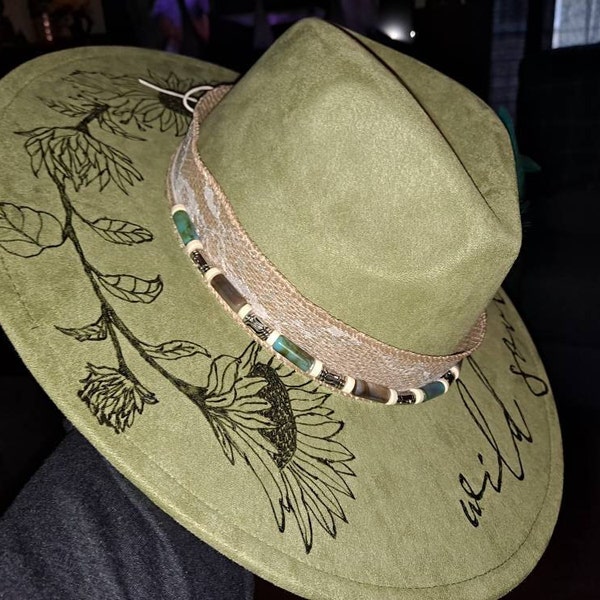 Wide Brim Hat SVG - Wild Soul Wide Brim Hat Burn Design - for Pyrography - Hat Burning Design ...