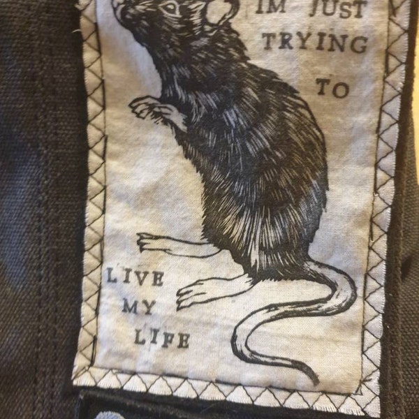 Handmade Rat Patch - Rat Patch - Rat Accessories - Animal Patches ...