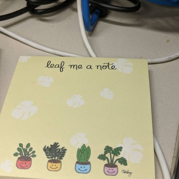 Plant Sticky Notes | Leaf Me a Note | House Plant Sticky Notes | Plant ...