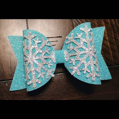 Christmas Snowflake Bow Template Lace Bow SVG Frozen Hair - Etsy