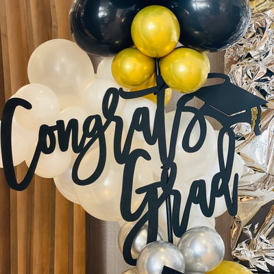 Congrats Grad Graduation Name Sign for Backdrop Decor, Graduate Gift ...