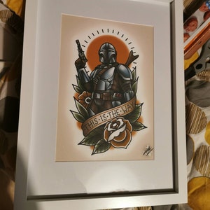 Garrus Vakarian Mass Effect Pinup Traditional Tattoo Flash Art Print - Etsy