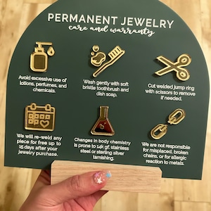 Permanent Jewelry How It Works Poster Design Groovy Banner - Etsy