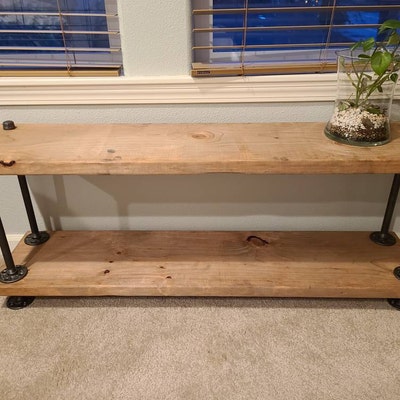 Steampunk Book Shelf, Industrial Bookcase, Wooden Book Case, Wooden ...