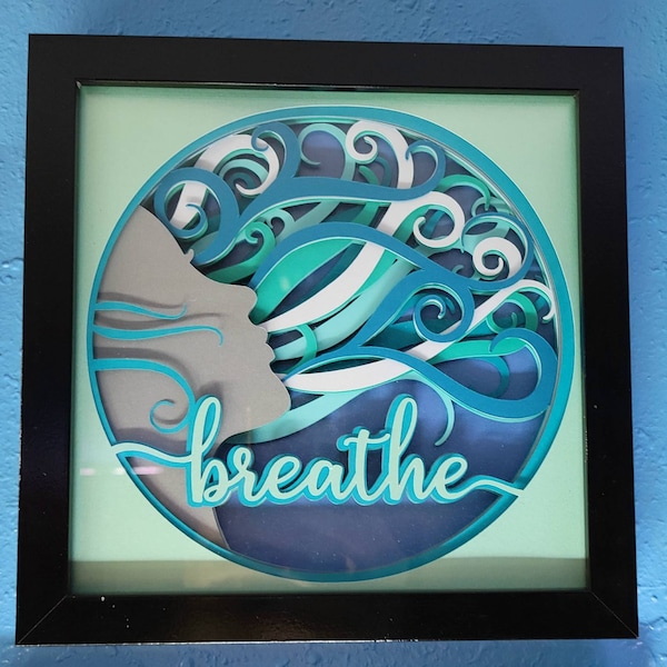 3D BREATHE Shadow Box - for Cricut - for Silhouette - Etsy