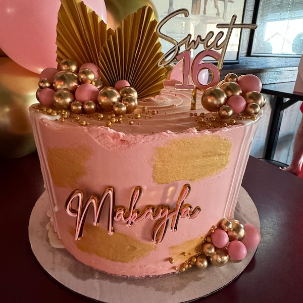 Sweet 16 Acrylic Cake Topper, Sweet Sixteen Acrylic Cake Topper, Sweet ...