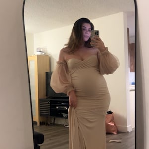 New Two Piece Open Belly Convertible Style-pregnancy Dress-mommy to Be ...
