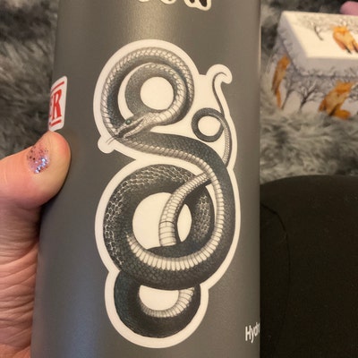 Vintage Snake Sticker, Antique Serpent Vinyl Stickers Laptop, Badass ...