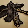 Raven Patch Steampunk Black Raven With Brass Skeleton Keys Flying ...
