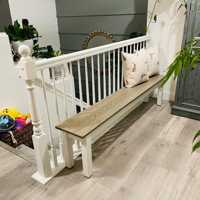 Cottage Farmhouse Bench, Rustic Solid Wood Bench - Etsy