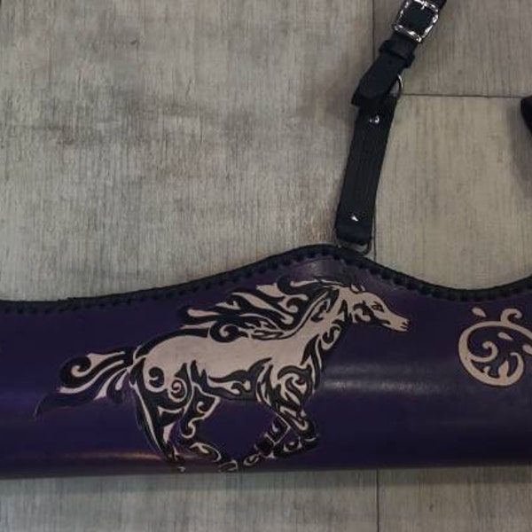 Real Leather Side Quiver With Phoenix Motif / Archer Equipment ...