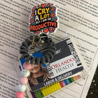 Funny Badge Reel I Don't Know I Just Work Here Retractable Badge Holder ...