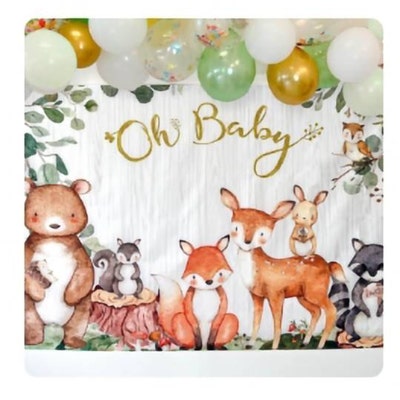 Woodland Animal Baby Shower Decorations, Woodland Baby Shower ...
