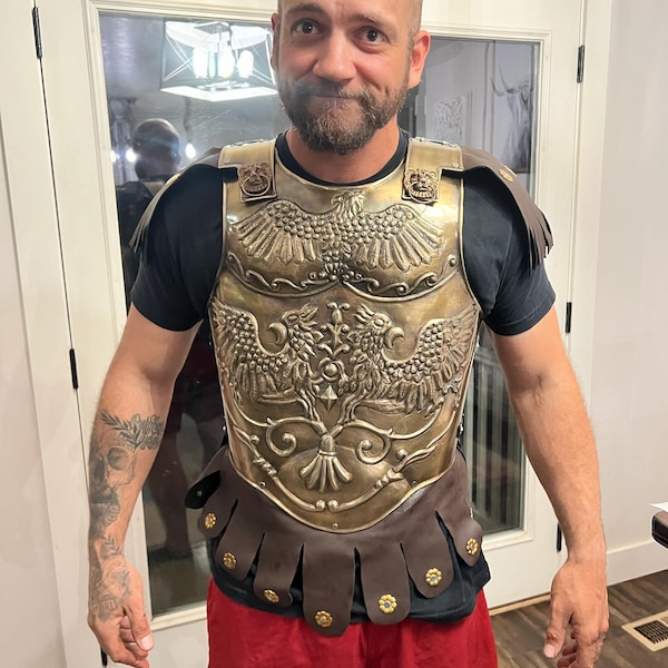 18ga Steel Medieval Armor Roman Cuirass Reenactment Knight Breastplate ...