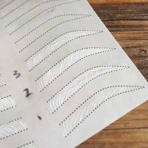 Microblading Pattern Step-by-step Workbook Microblading Strokes Pattern ...