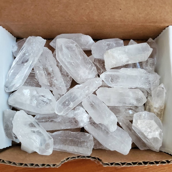 Clear Quartz Points Crystal Collection 1/2 Lb Box (8 Oz, 'A' Grade ...