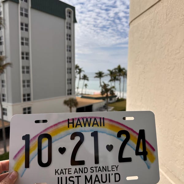 Personalized Maryland License Plate, Just Married, Mr Mrs, Bride, Groom ...