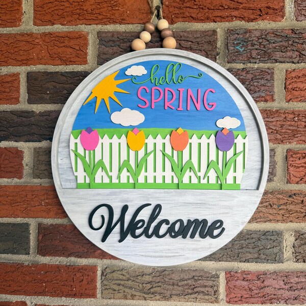 NEW2 Inserts for Welcome Sign, Door Decor, Front Door Sign, 11" Door ...