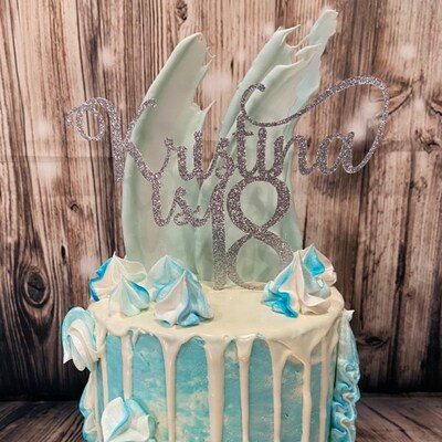 ANY Name ANY Number Cake Topper, Cake Decoration, Glitter, Party ...