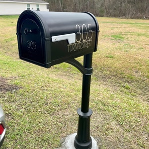 Set of Custom Mailbox Numbers With Street Address Name Decal, Modern ...