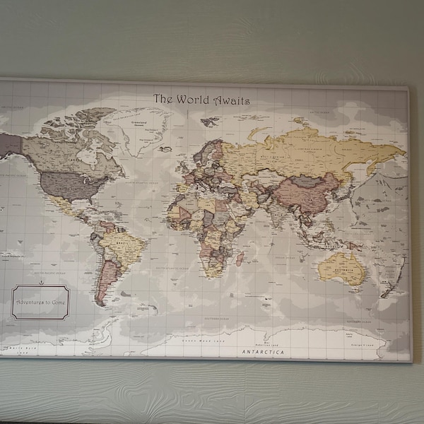 Canada Push Pin Map, Large Wall Art Map, Canada Travel Map, Custom Gift ...