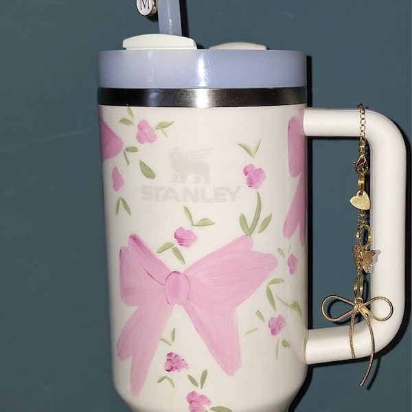 Floral Hand Painted Stanley / Custom Hand Painted Stanley / Painted ...
