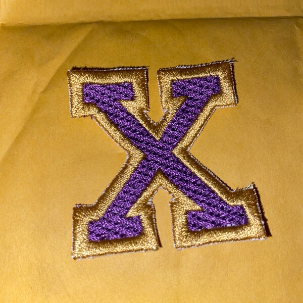 2" Varsity Letter Patch, Any Color Combo, Custom Made! - Etsy