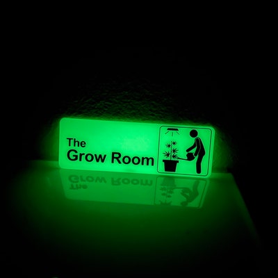 The Grow Room Sign Glow in the Dark Growers Plaque - Etsy
