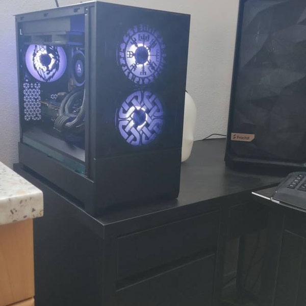 Peekaboo Cat Fan Cover 120mm RGB Fan Grill - Custom 3D Printed Gaming ...