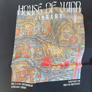 House of Wind Library Velaris ACOTAR Illustrated Art Licensed - Etsy