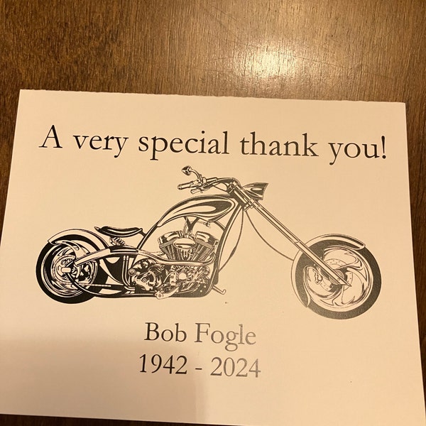 100 Personalized Custom Harley Davidson Motorcycle Wedding Invitations ...