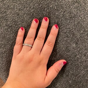 Raspberry Modern French Heat Activated Nail Wraps - Etsy