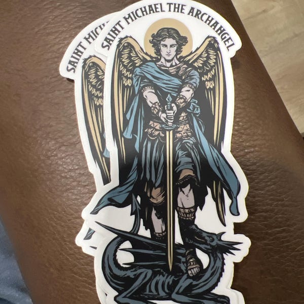 5" Saint Michael the Archangel Vinyl Sticker - Etsy