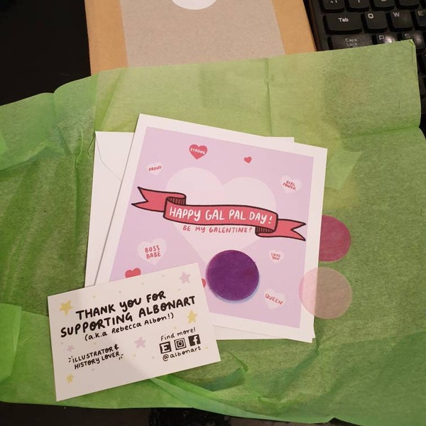 Happy Gal Pal Day! | 10x10cm Square Valentine’s/galentine’s Day Card - Etsy