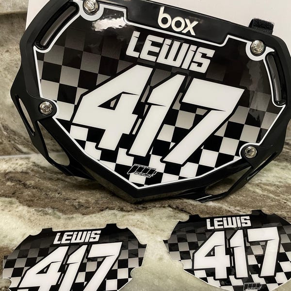 Personalized Motocross Number Plate Decals, Custom Number Plate ...