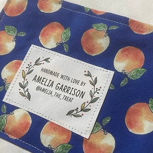 Fabric Name Tags, 30x Cotton Name Labels, Two Line Personalization ...