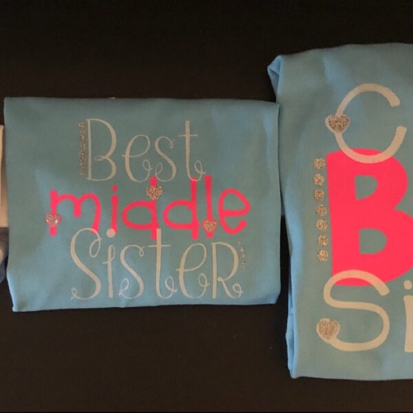 Little, Middle, Big Sister Set Svg Cut File for Silhouette Cameo and ...