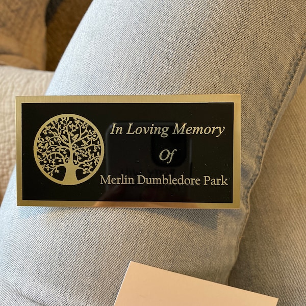Custom Engraved Name Plate Tree of Life Cremation Urn Memorial Plaque ...