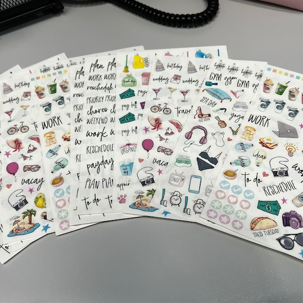 Variety Sticker Pack | Cute Sticker Pack, Mini Clear Stickers, Variety ...