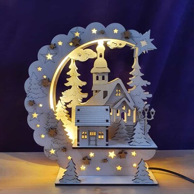 Night Light Laser Cut Files Cnc Router Plans DXF SVG CDR Lamp Vector ...