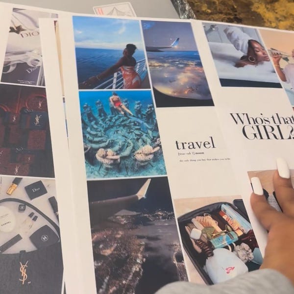 2025 Vision Board, Black Vision Board Kit Printables, Manifestation ...