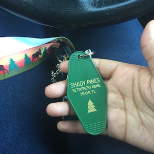 Shady Pines Dark Green Key Tag Golden Girls Keychain - Etsy