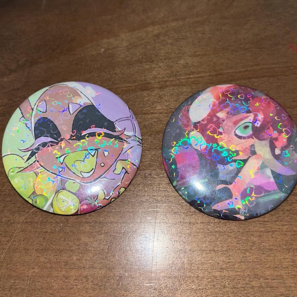 Splatoon Buttons LARGE - Etsy